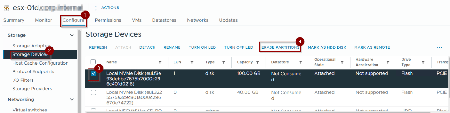 Deploying vSphere 9.0 Memory Tiering over NVMe: Host-Level Activation ...